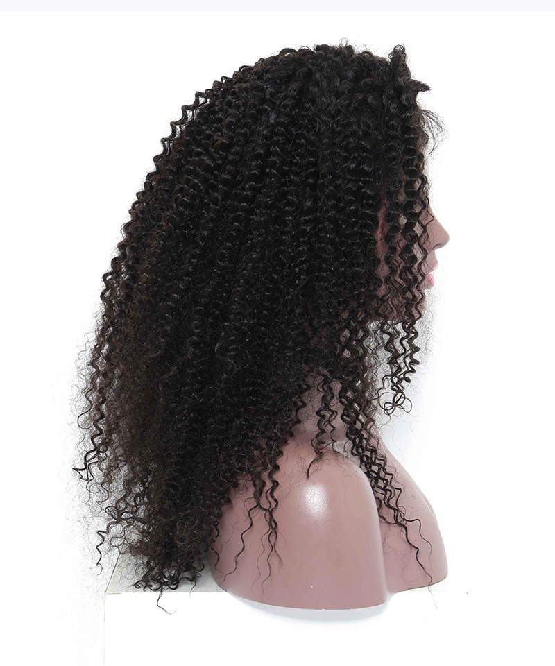 CARA Afro Kinky Curly Natural Texture Full Lace Human Hair Wigs For ...